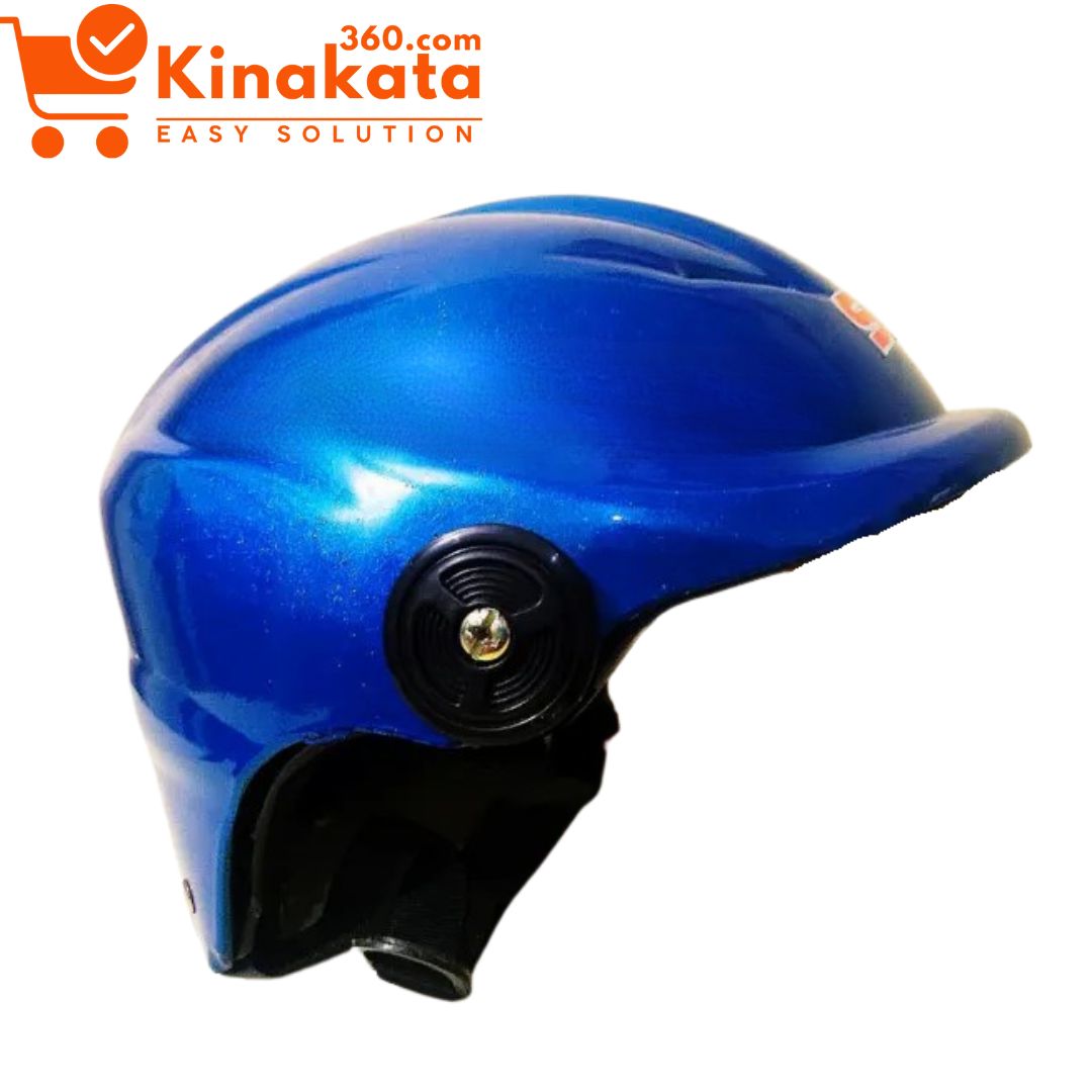 Blue Color Half Face Helmet – SFM Cap Helmet with Glass for Men & Women ...