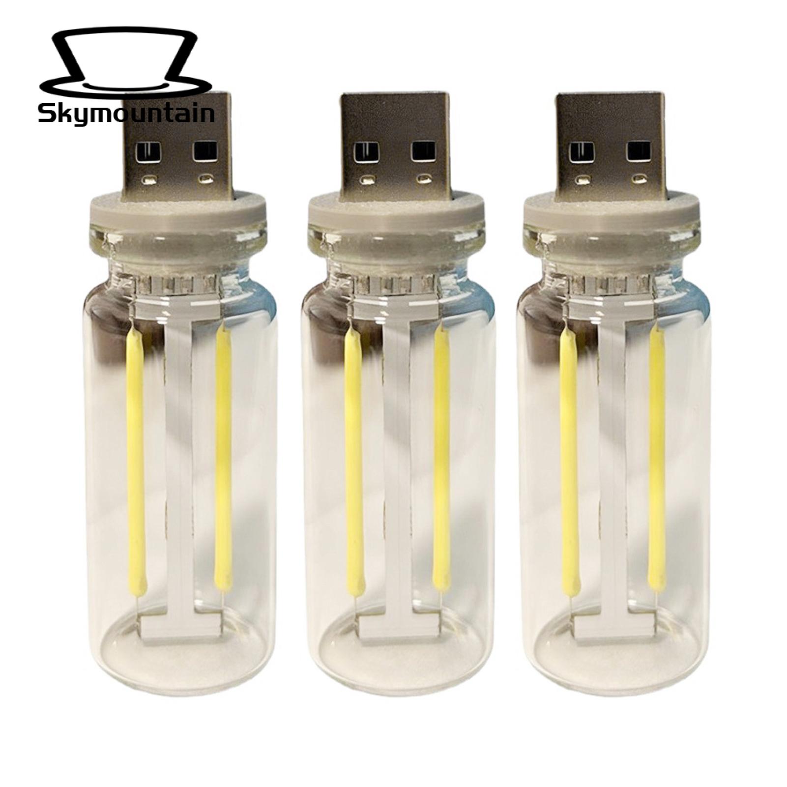 Retro Light Bulb Night Light Usb Led Car Interior Atmosphere Light Mini ...