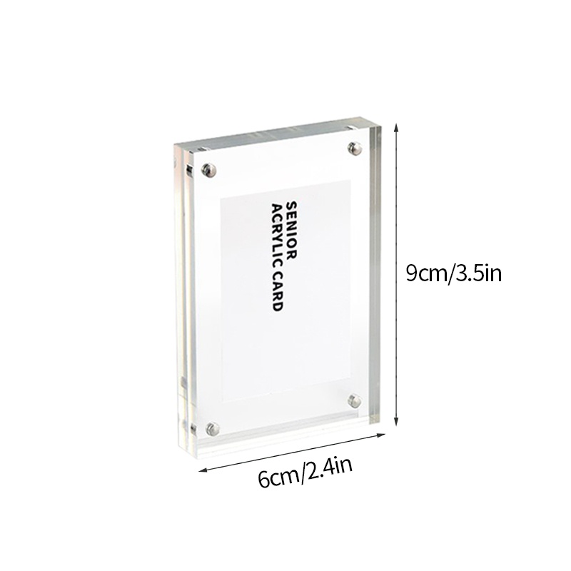 Acrylic Photo Frame Stand Display Picture Photo Frames ID Card Holder ...