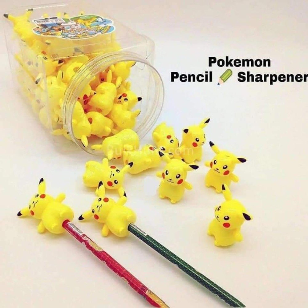 Yellow Pikachu Plastic Pencil Sharpener-1pcs | Daraz.com.bd