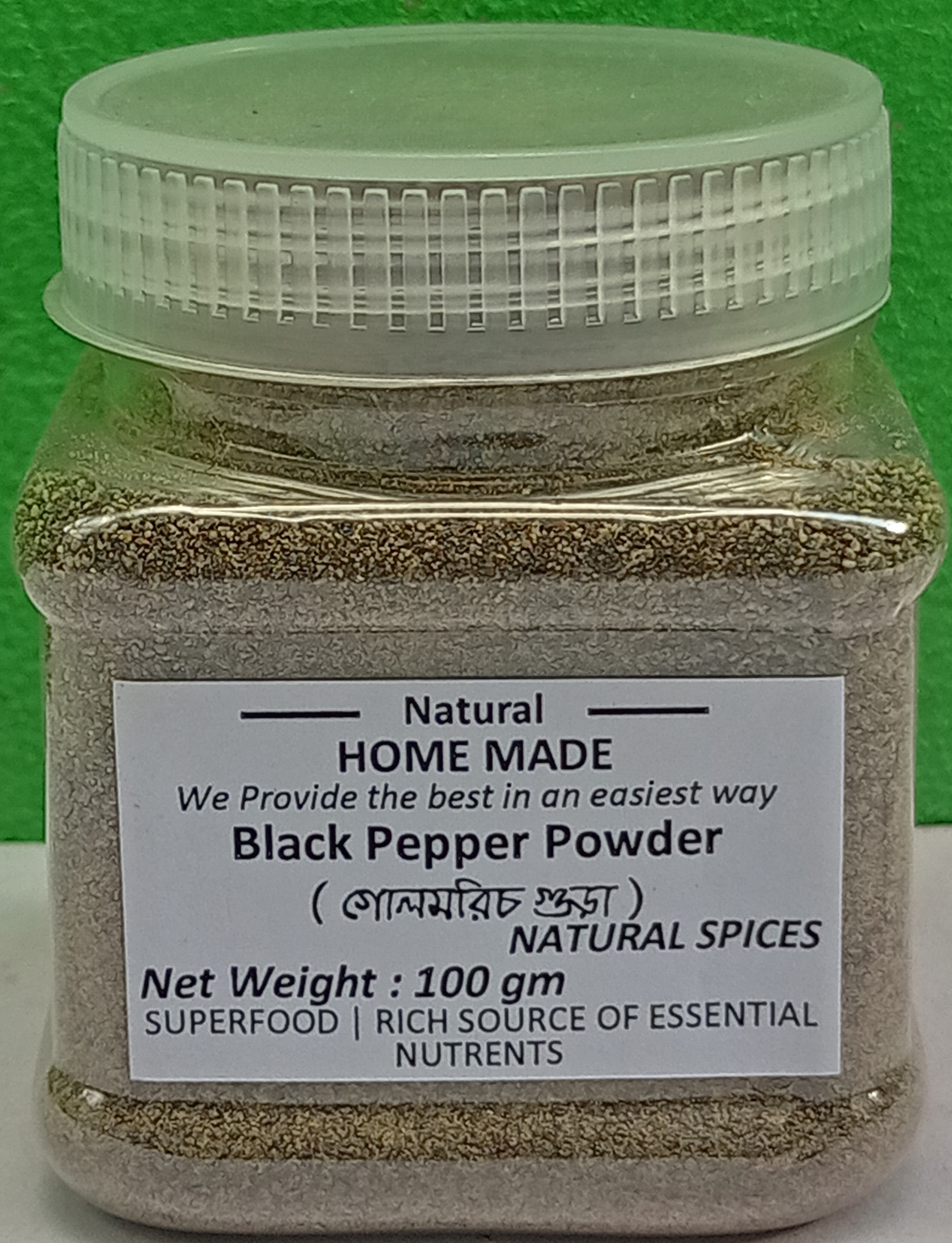 Black Pepper Powder, Gol Morich Powder, Kalo Golmorich Powder - 100gm ...