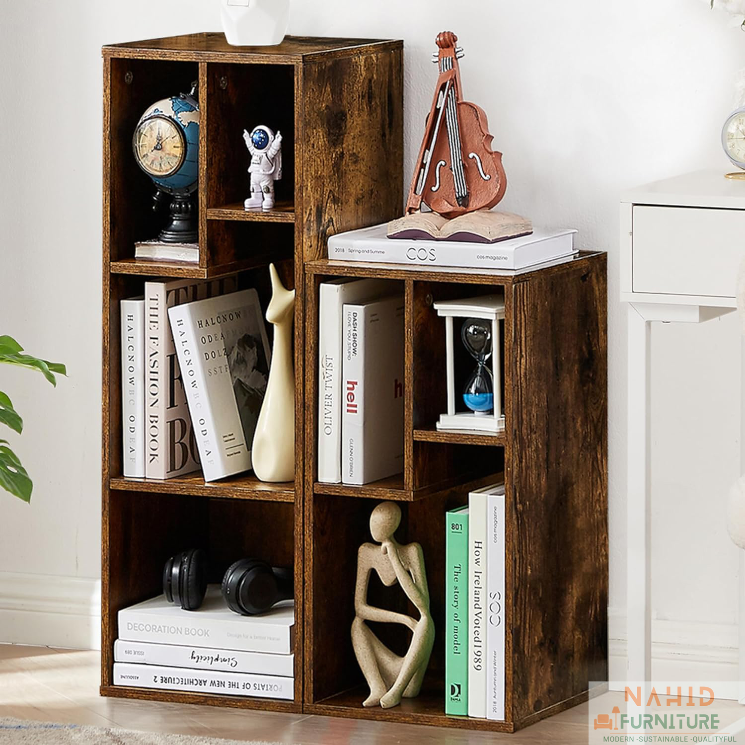 7-Cube Organizer Bookcase Sets, Fits Tallest Hardcovers, 3-Tier ...