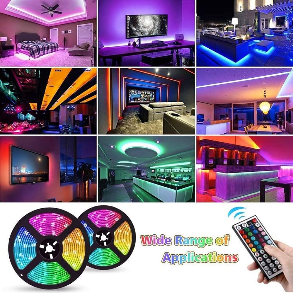16 Feet Rgb Remote Control Led Strip Light - Rgb Light | Daraz.com.bd