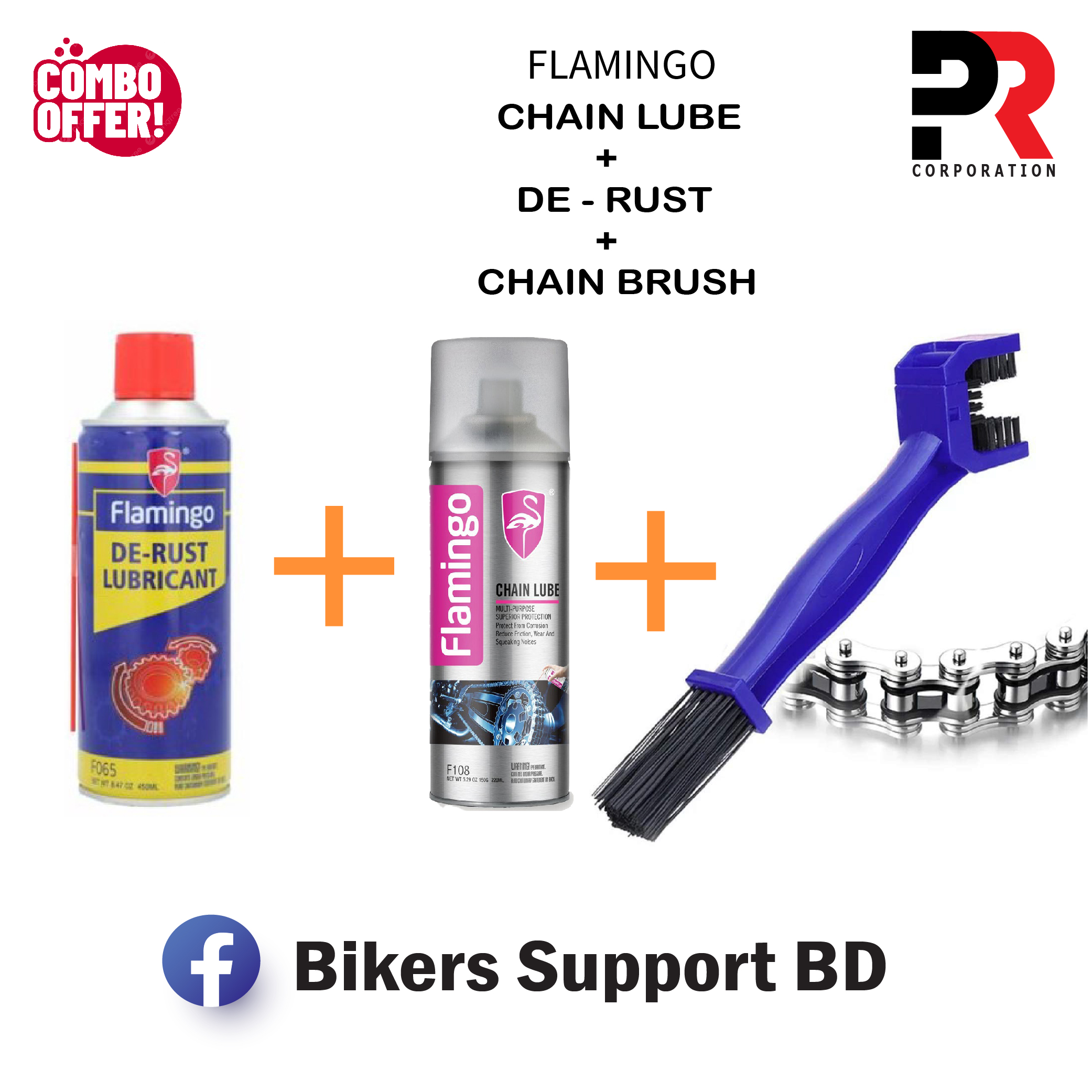 Combo Offer De - Rust Lubricants with chain Lube with chain Brush ...