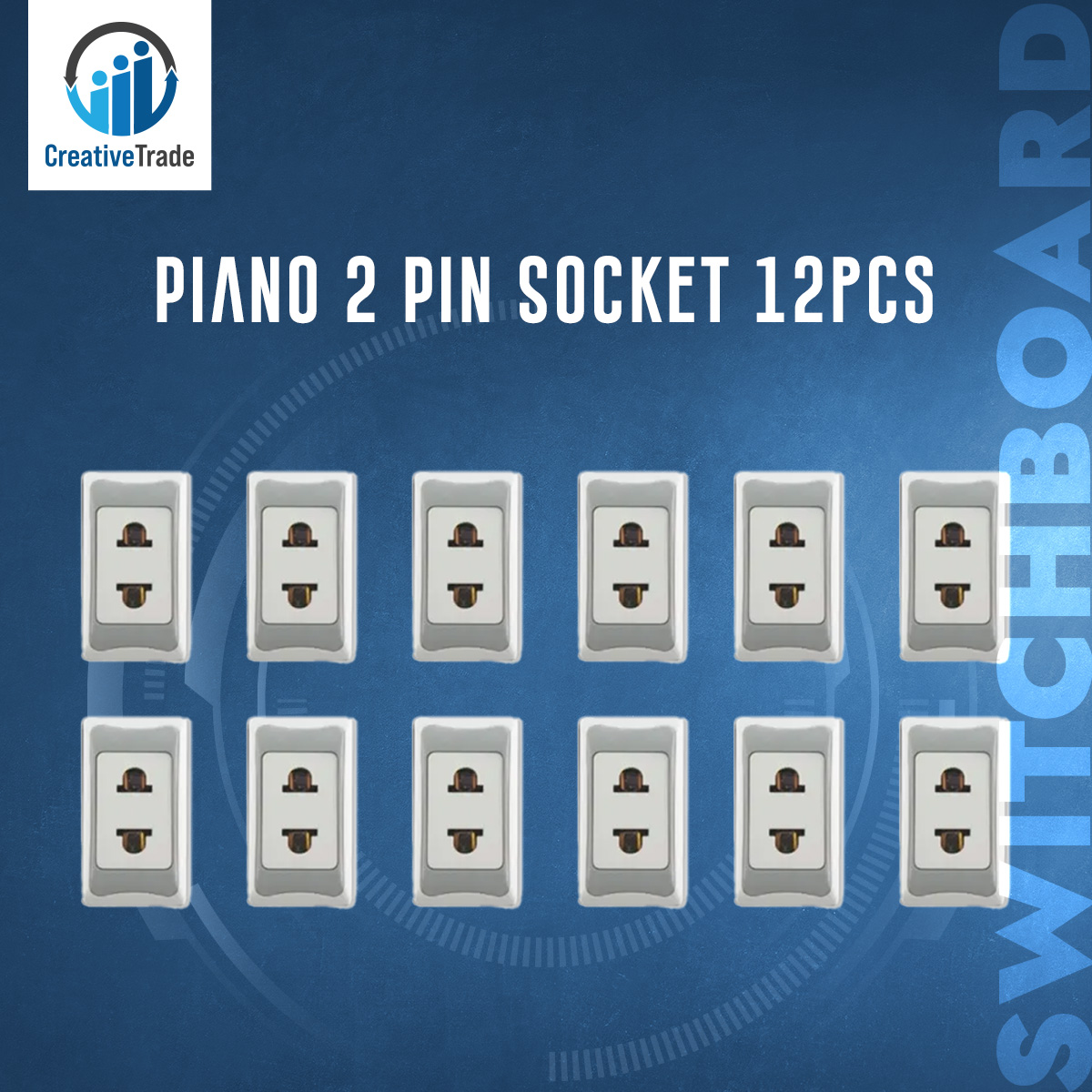 12 PCS Piano 2 Pin Socket Super Common Model | Daraz.com.bd