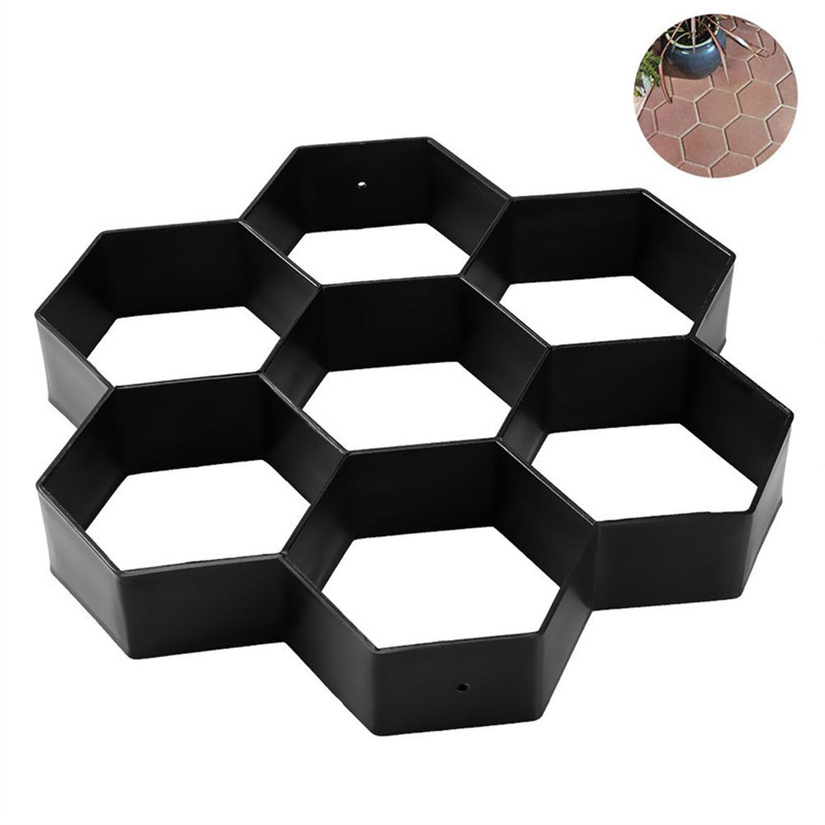 DIY Patio Walk Maker Stepping Stone Concrete Paver Mold Reusable Path ...