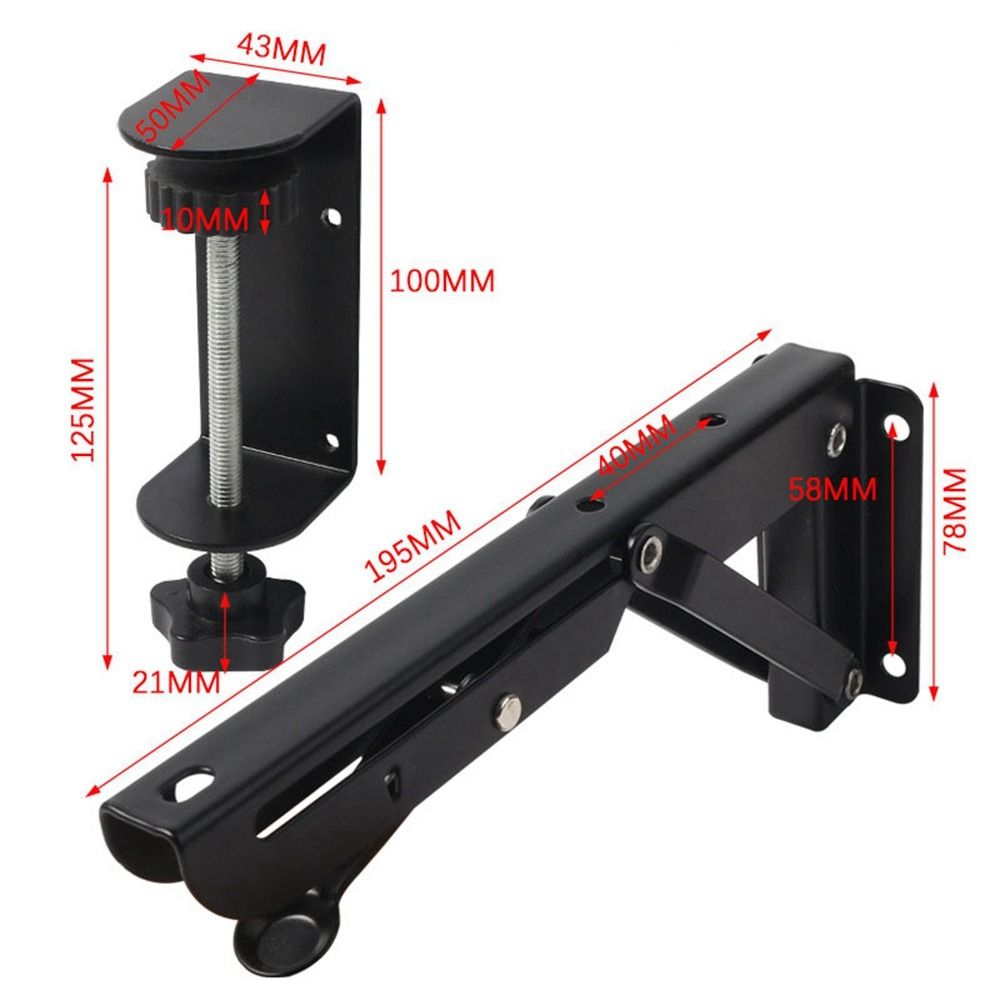New Cold Rolled Steel Folding Shelf Bracket Space Saving Punch-free ...