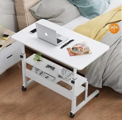 Height Adjustable Movable Laptop Desk With Storage Shelf Lazy Sofa ...