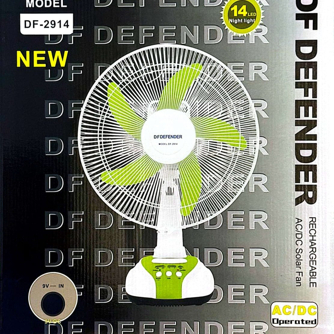 Defender Rechargeable Fan (14") 2914 (Made In China) | Daraz.com.bd