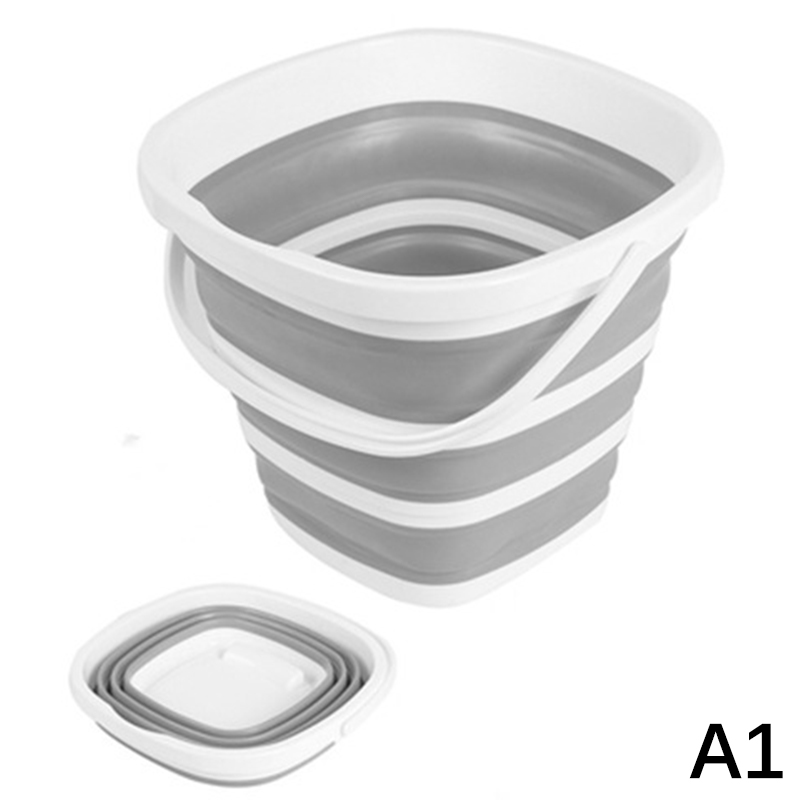 Bathroom Silicone Folding Bucket Outdoor Car Wash Bucket Square Fishing ...