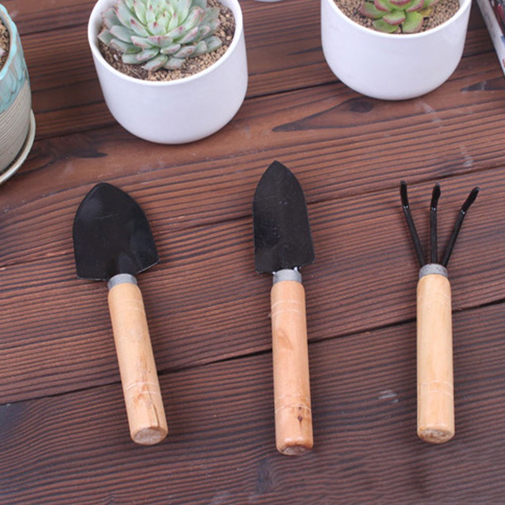 Mini 3pcs Garden Tools Set for Garden Plants Pot Cactus Vegetables ...
