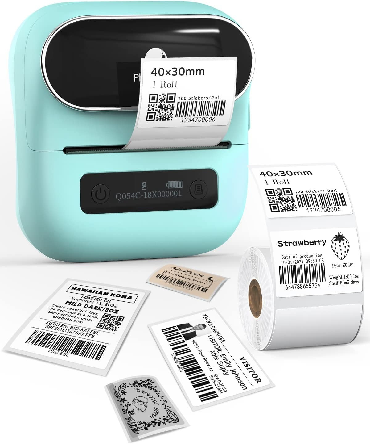 Phonemo M220 Barcode Printer Handheld Mini Bluet-ooth Thermal Printer ...