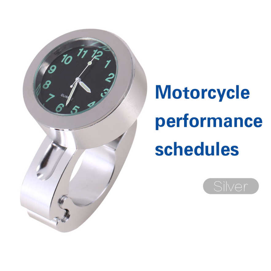 7/8" 1" Motorcycle Bike Waterproof Handlebar Mount Clock Glow Watch ...