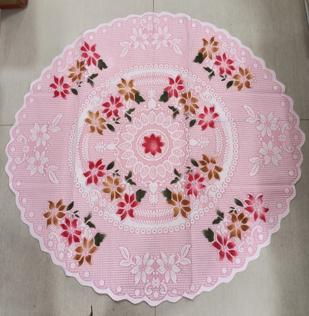 Indian rose pital round table cover (60/60 inch) | Daraz.com.bd