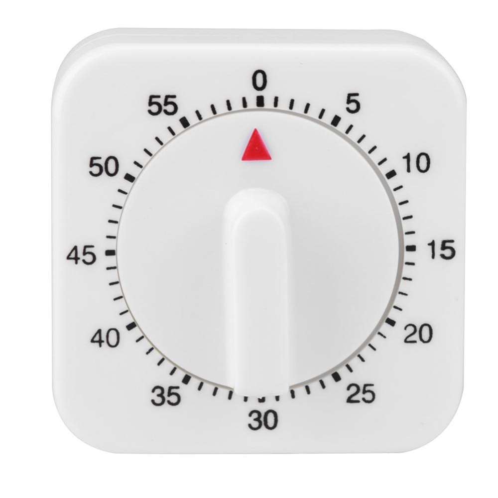 Square 60 Minute Mechanical Multi Purpose Timer- white | Daraz.com.bd