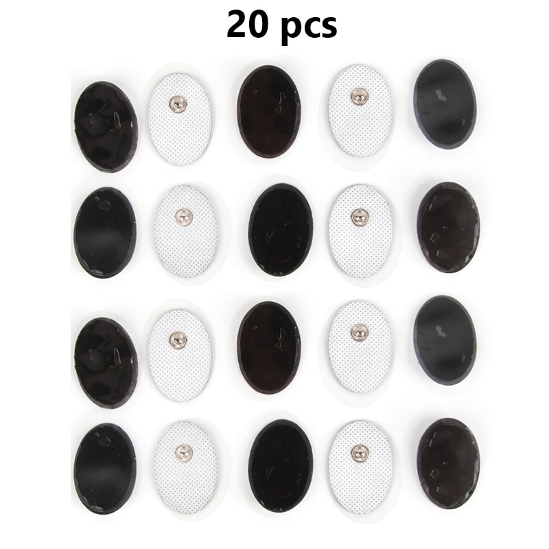 10/20pcs TENS Pads Electrode Gel Conductive Cable Adhesive Electro ...