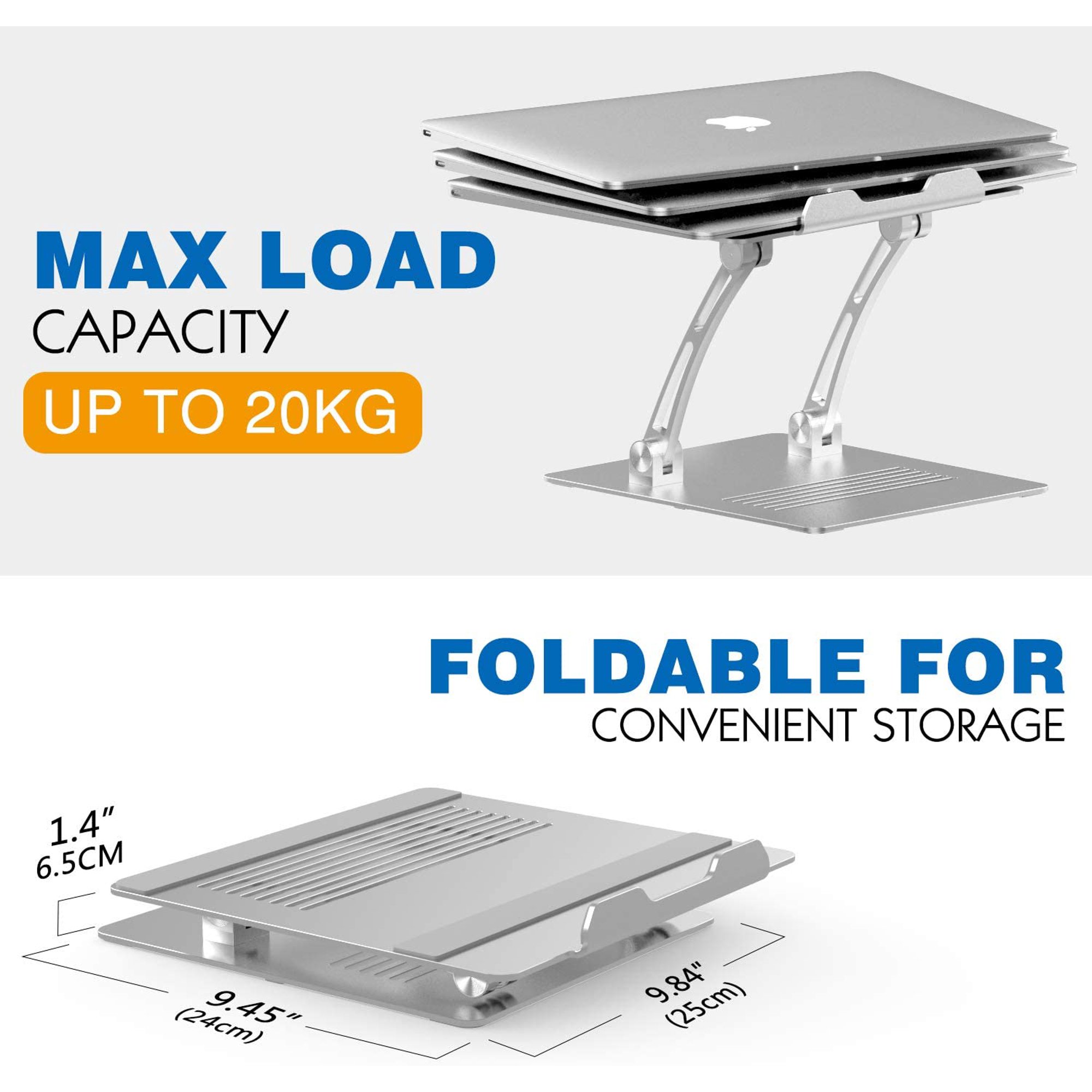 Universal Laptop Stand Aluminum Ergonomic Adjustable Notebook Stand ...