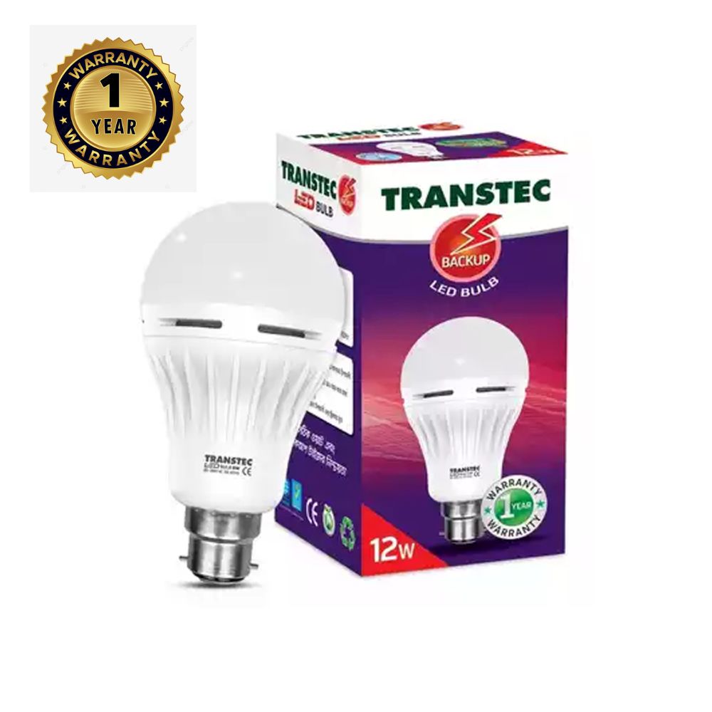 TRANSTEC 10W ACDC Backup LED Bulb - White Emergency Light - 10 Watts ...
