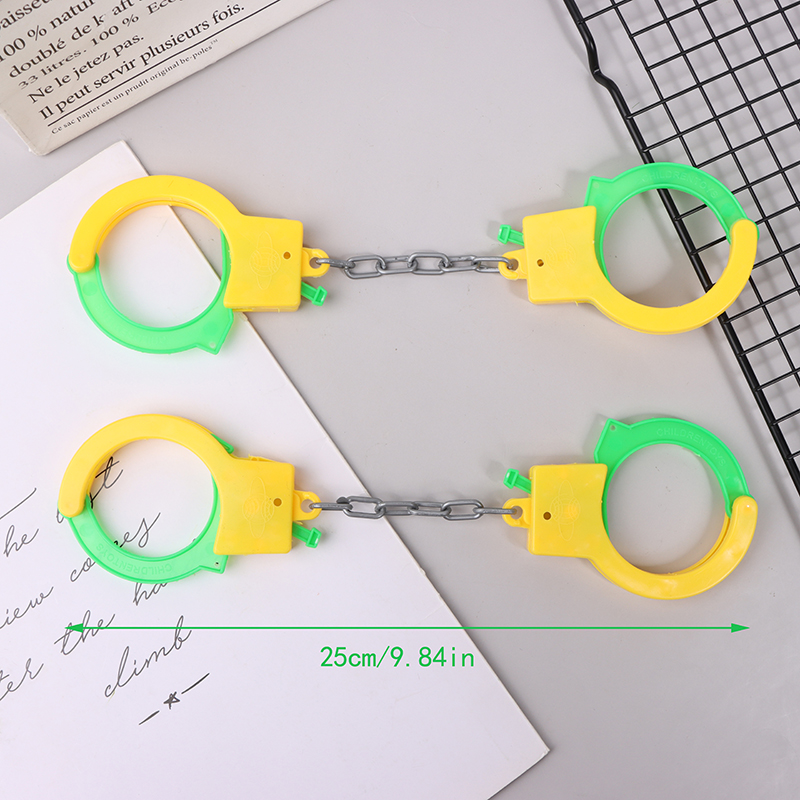 New 1Pair Handcuffs Toy Kids Role Play Footcuffs Props Party Drama ...