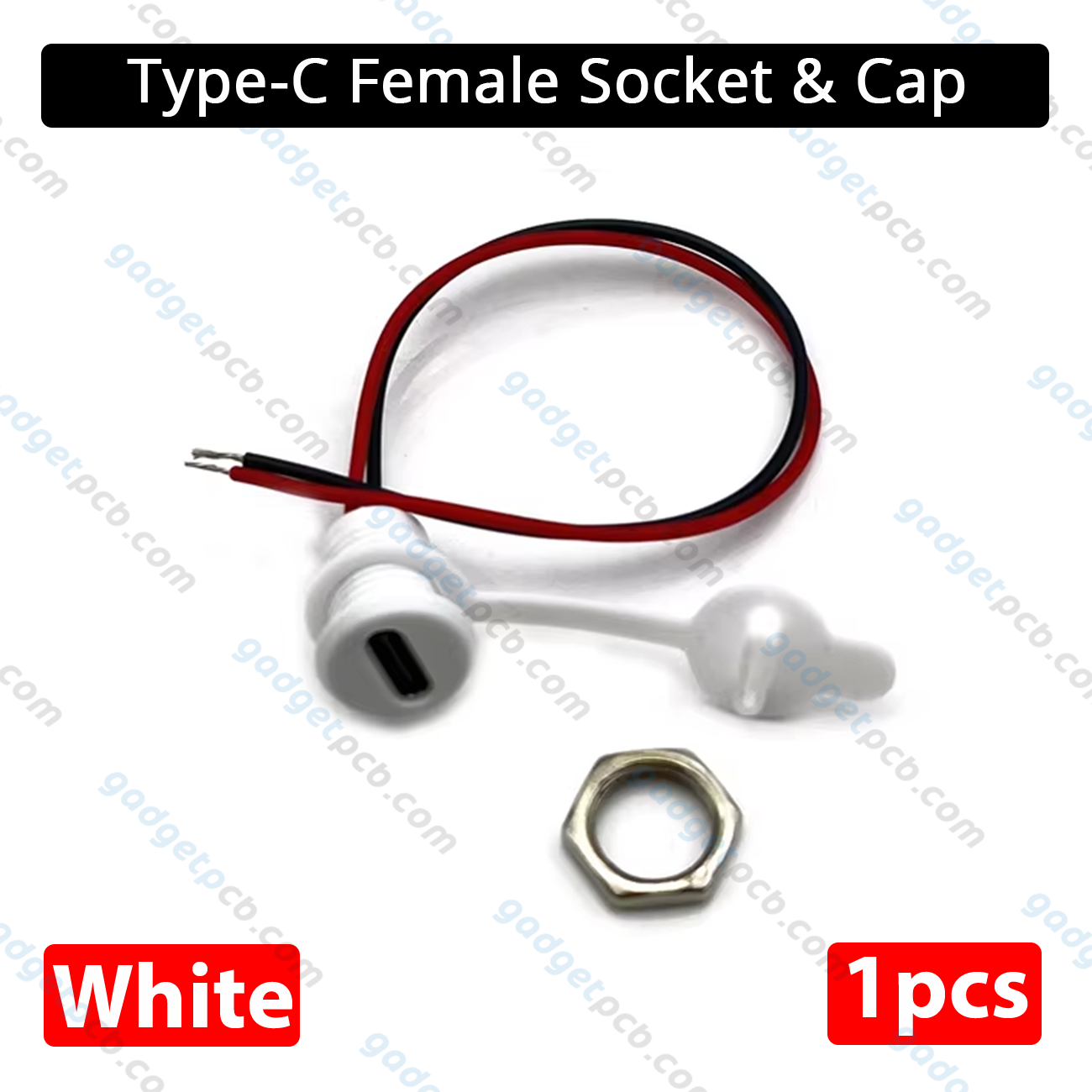 Panel Mount USB Type-C Charging Female Socket Type-C Waterproof Female ...