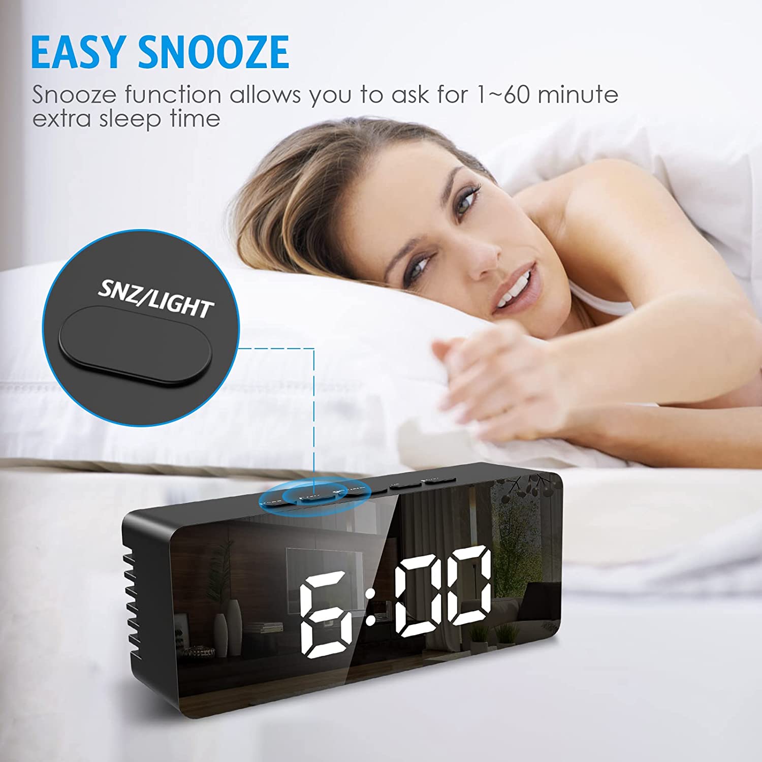 Upgrade Your Wake-Up Routine with the LED Digital Temperature Mirror ...