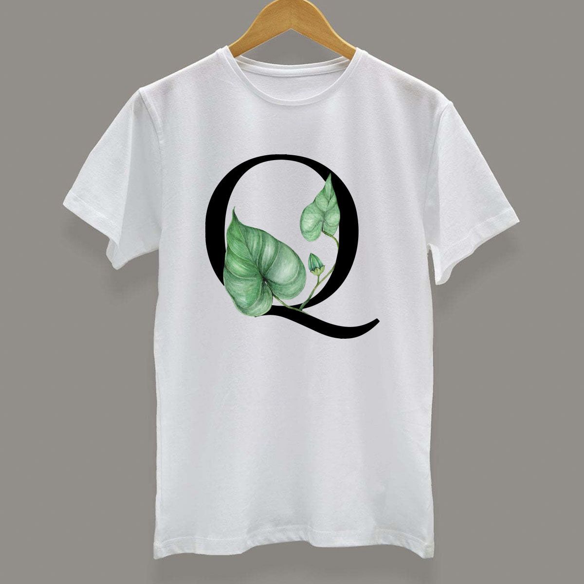 White Synthetic Alphabet T-Shirt A To Z For Men - Genji - T Shirt For ...