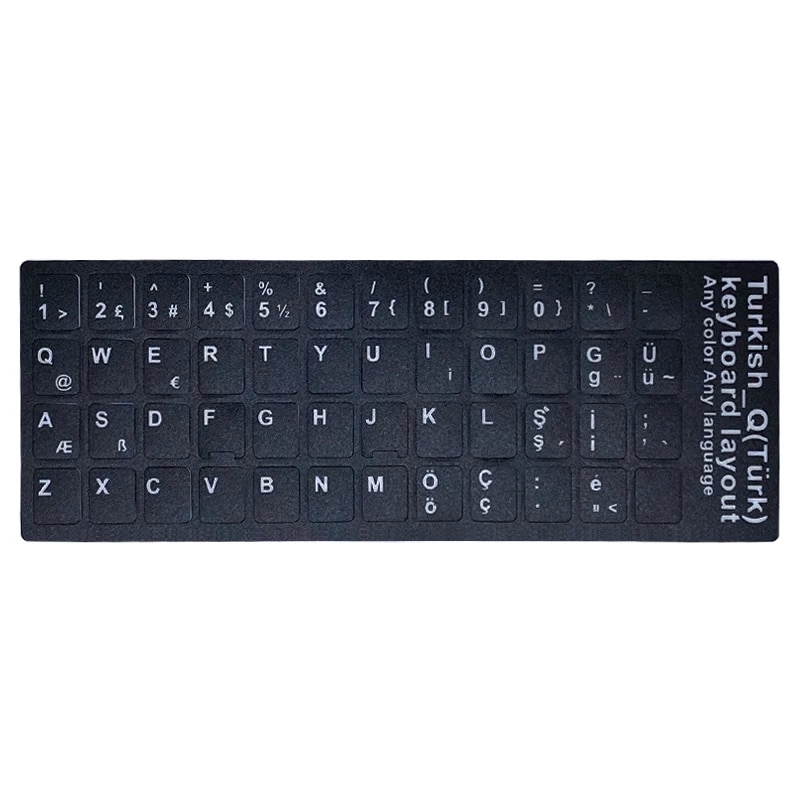 French Spanish English Letters Keyboard Stickers for Notebook Computer ...