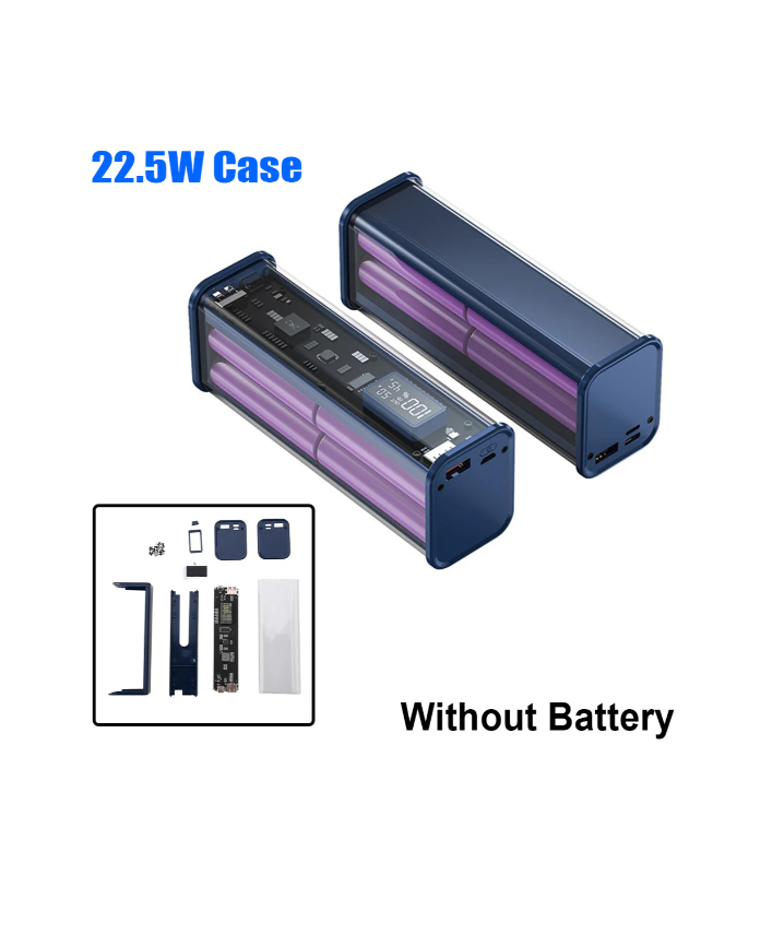 PD22.5W Transparent Power Bank Shell DIY Fast Charging Case With ...