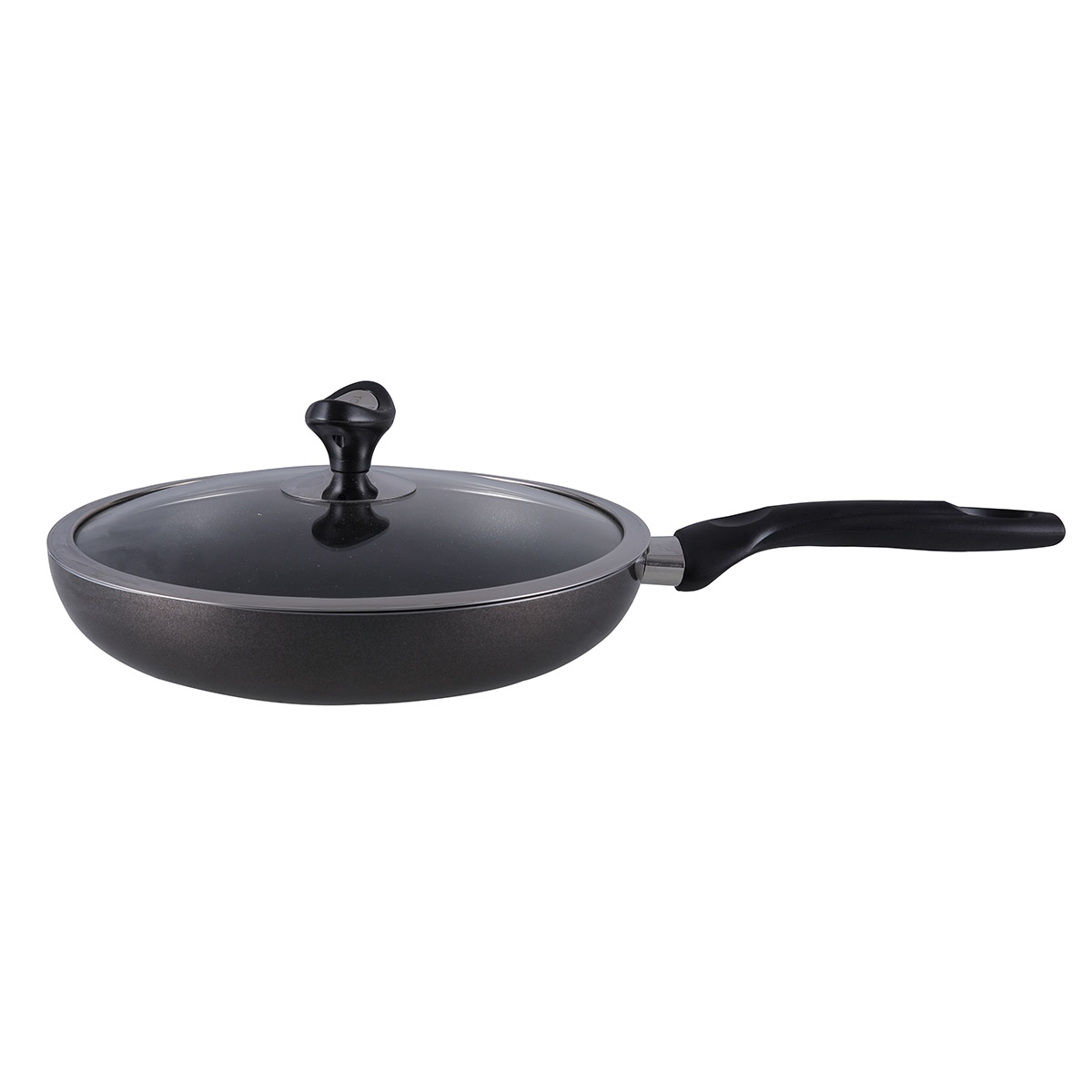 Topper Glamour Fry Pan with Lid 24 cm Ash 80943 | Daraz.com.bd