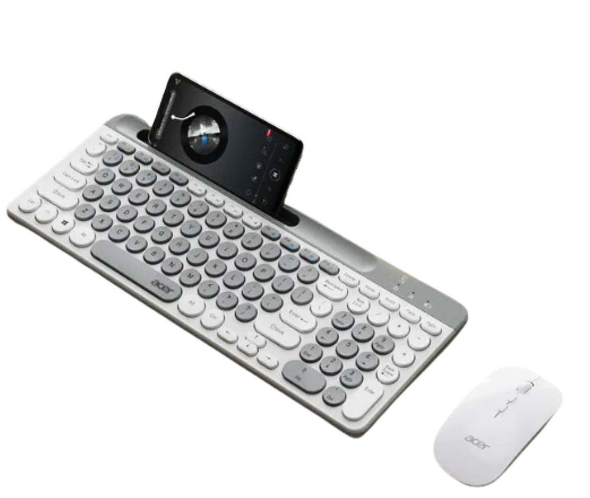 Multifunction Wireless Keyboard and Mouse Combo, Multi-Device ...