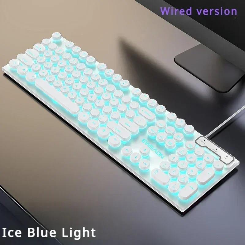 Eweadn GX330 Wired Keyboard Mouse Set ABS Keycaps Retro Punk Gaming ...
