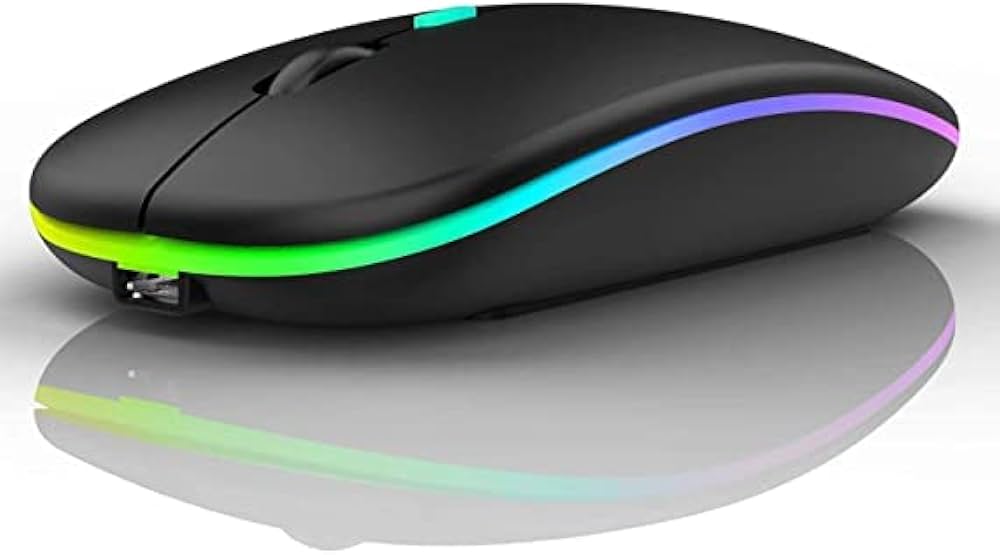 Rechargeable Wireless RGB Waterproof Optical Mouse, For Pc and Laptop ...
