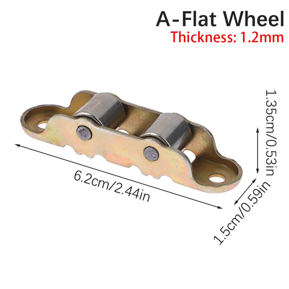 1Pcs New Double Wheel Flat Groove Wheel Metal Flat/Groove Window Pulley ...