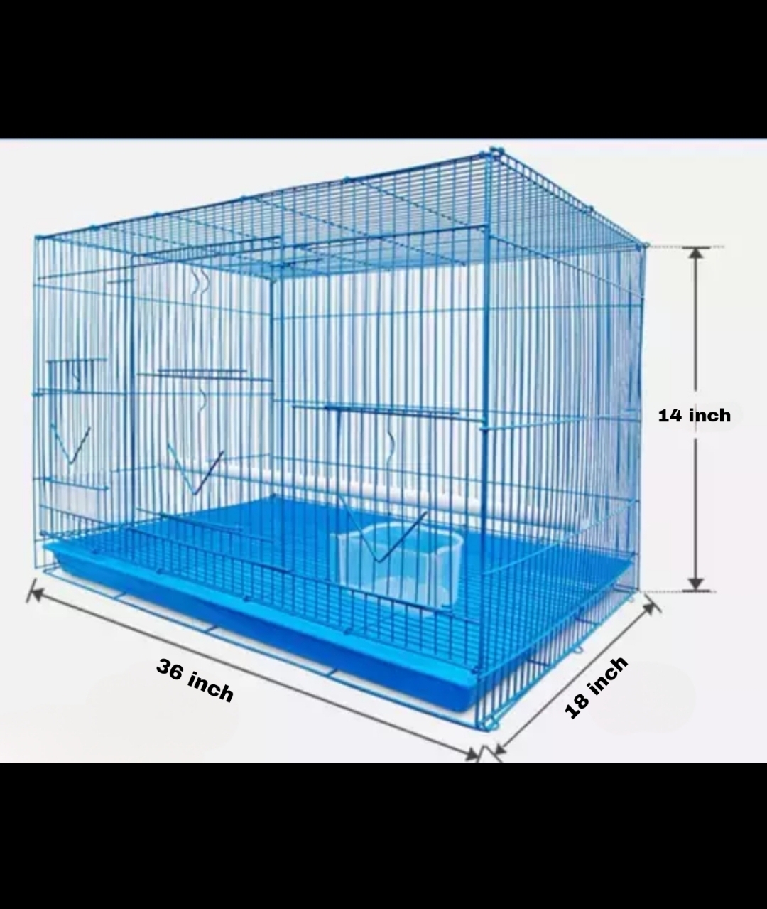 Large Squares Of Bangladeshi Premium Metal Bird Cage (2023) Size: 25 "× ...