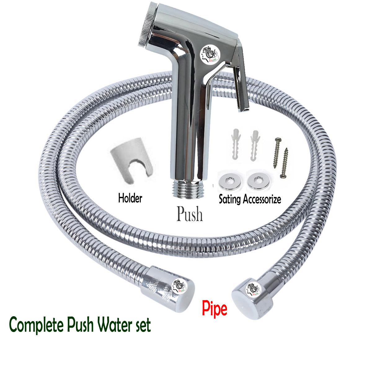 Toilet Push Shower Set (Steel Colour) | Daraz.com.bd