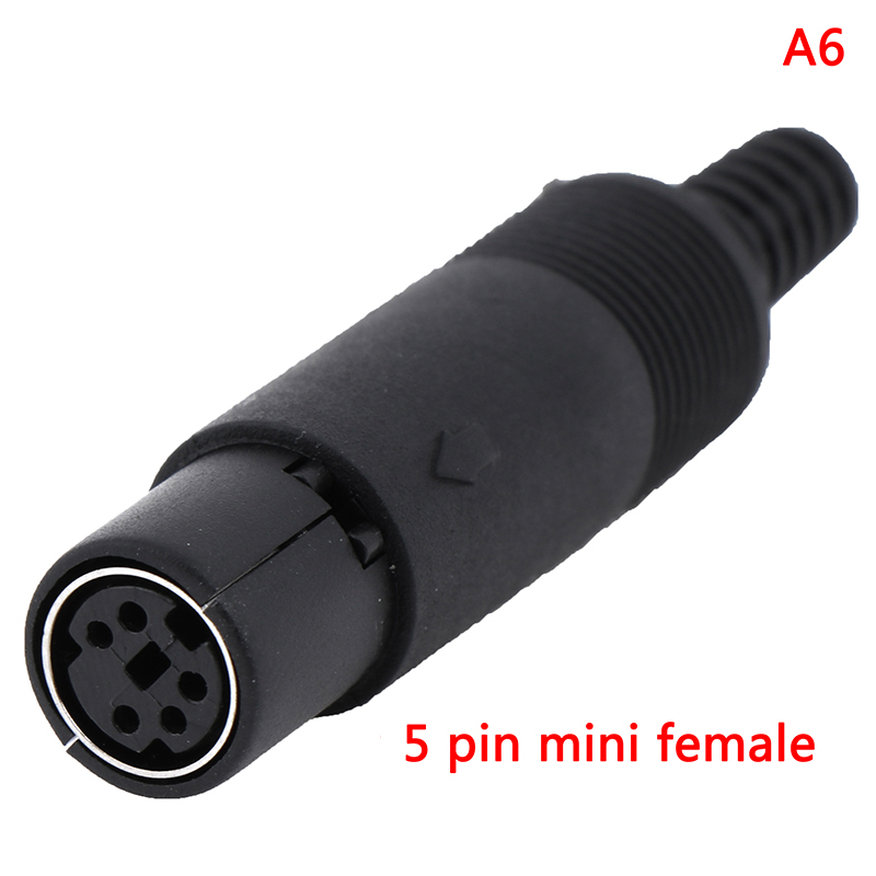 Mini DIN Plug Socket Connector 3/4/5/6/7/8 PIN Chassis Cable Mount Male ...
