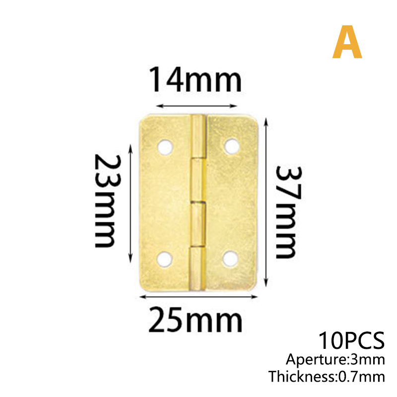 10PCS Mini Metal Hinges Retro Door Hinges Hinge With Screws Furniture ...