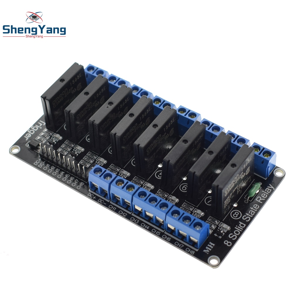 1pcs ShengYang 8 Channel 5V DC Relay Module Solid State High Level SSR ...