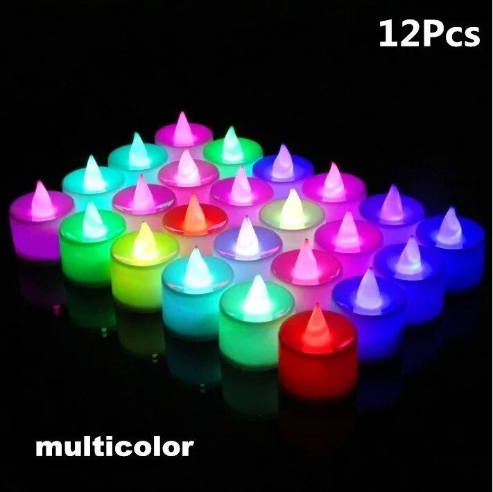 12/24/48Pcs Flameless LED Candles Lights Battery Powered Tealight ...