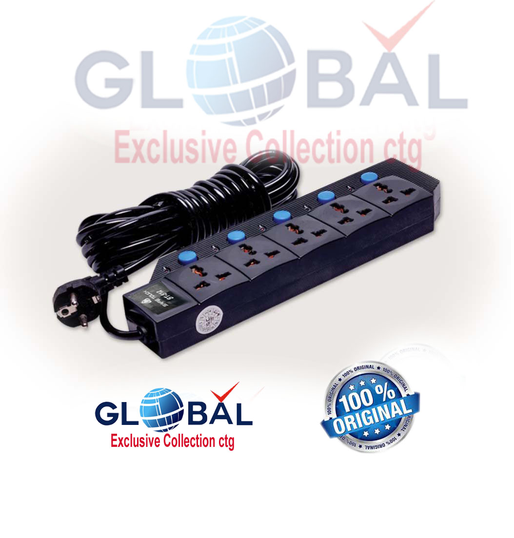 Safe Touch ST-512,(15 Feet Cable) Individual Switch, Multiplug 5 Port ...