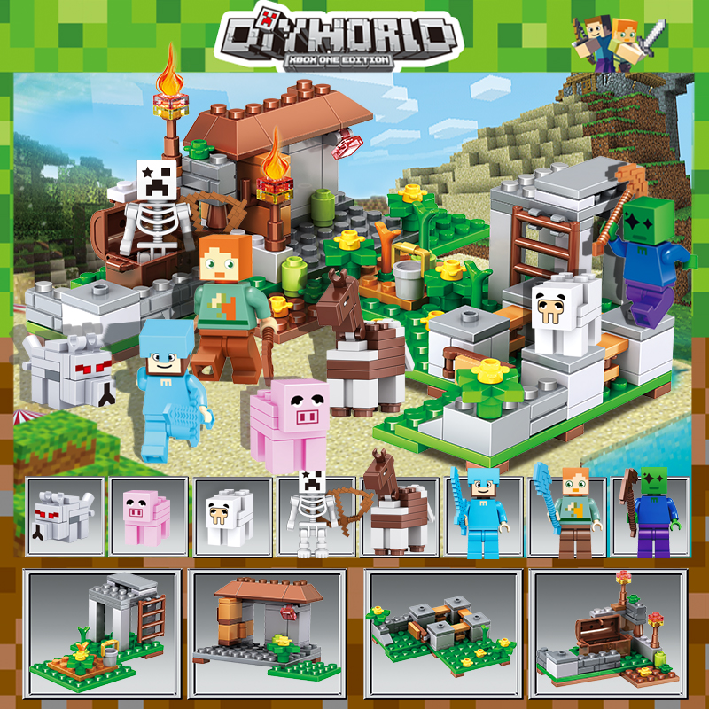 6IN1 My World Minecraft Lego Set Building Blocks Toys for Boys Gifts ...