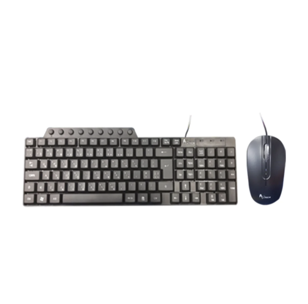 Combo of A.tech wired keyboard mouse set , wired keyboard and mouse ...