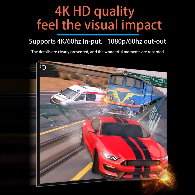 4K -Compatible to Type-C+USB Video Capture Card 1080P USB Computer Game ...