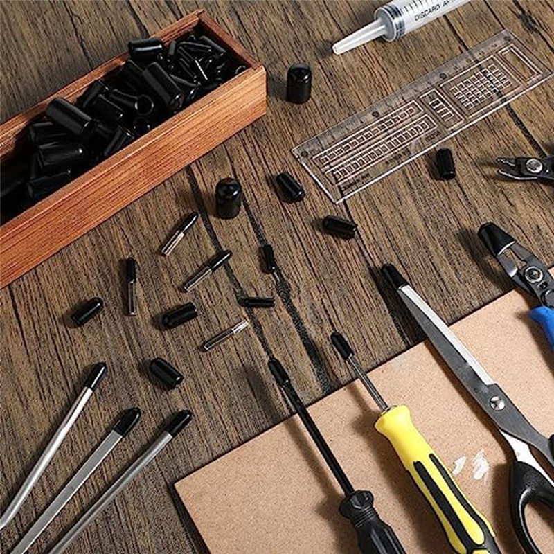 160Pcs Flexible Screw Thread Protector Caps Round Vinyl Bolt Screw ...