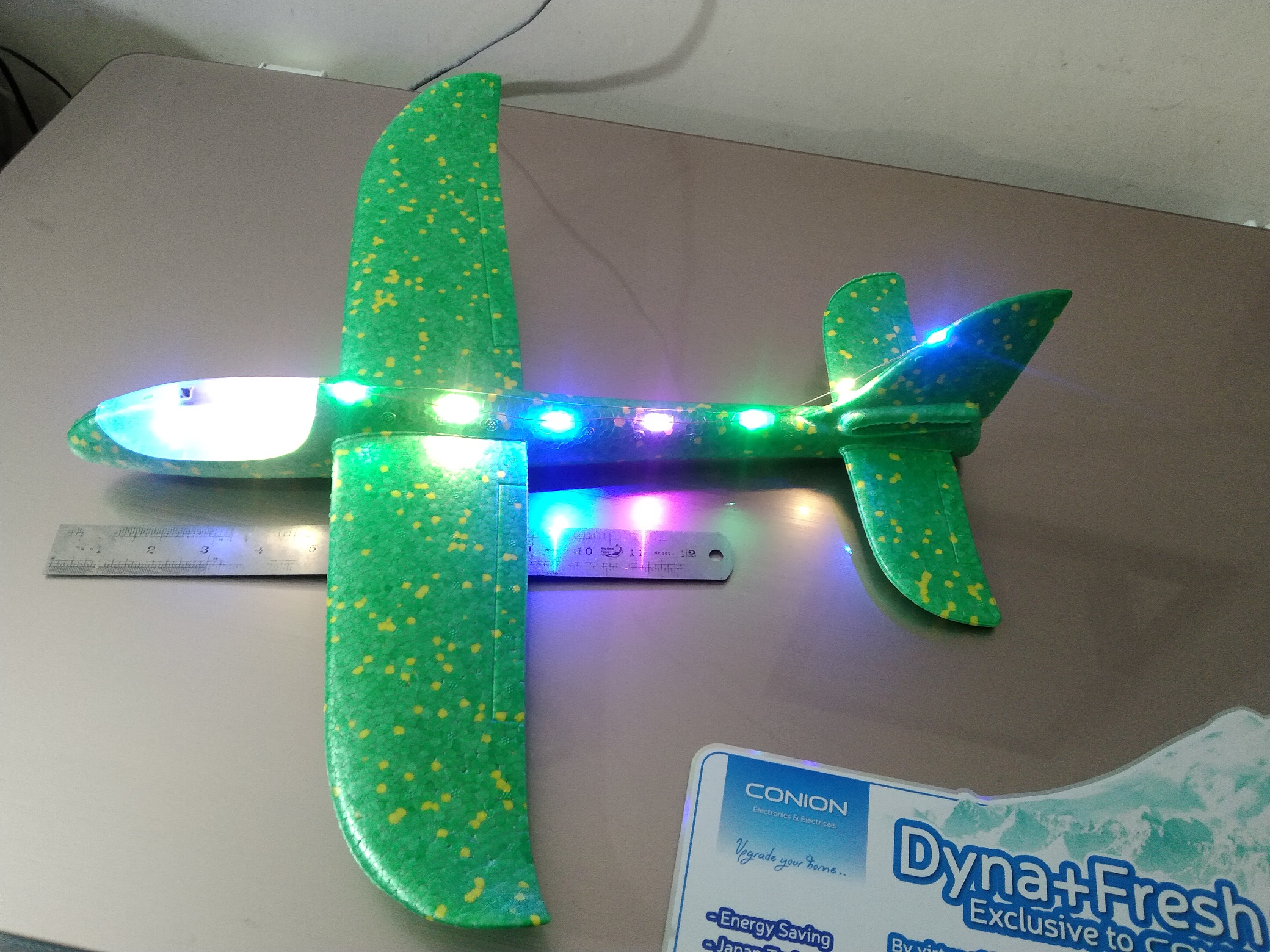 Hand Throwing plane With Led lighting Toys Big(48cmx 49cm) Glider Air ...