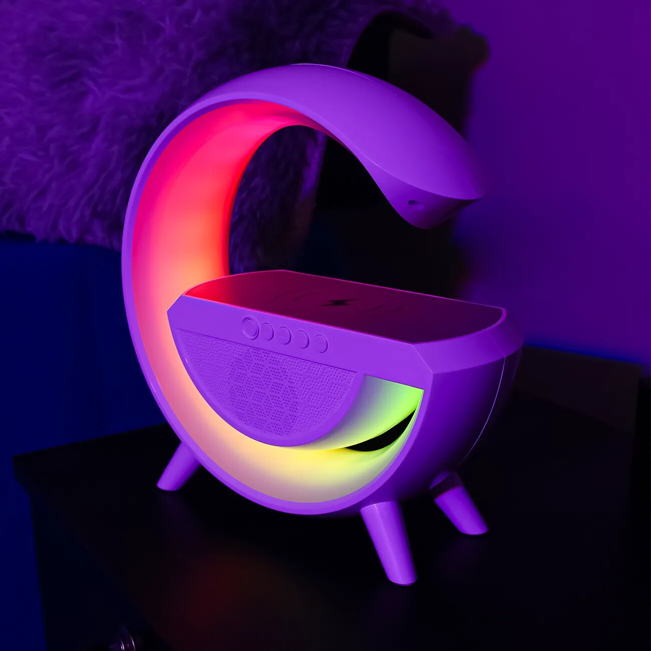 Led Wireless Charging Table Lamp Bluetooth Speaker Intelligent ...