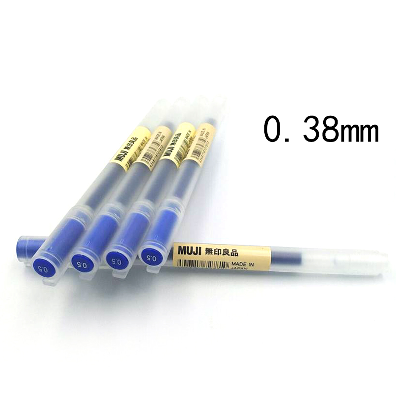 5pcs Muji Moma Japan 0.38mm/0.5mm Non-toxic Gel Ink Pen Blue/Black ...