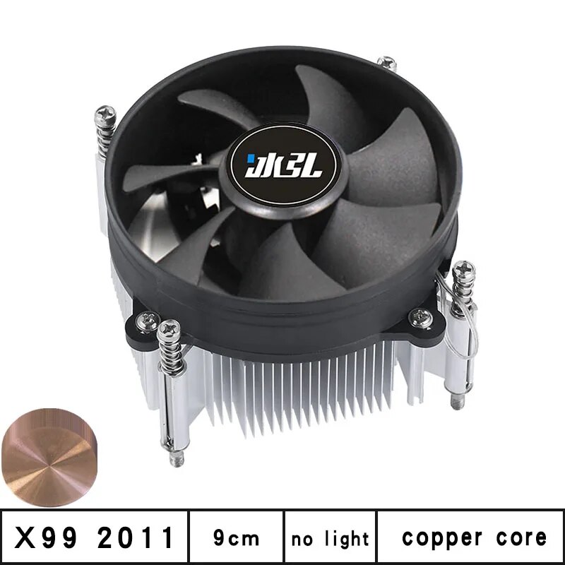 Lock screw fixed copper core 4-wire PWM mute 90MM fan cpu radiator X79 ...