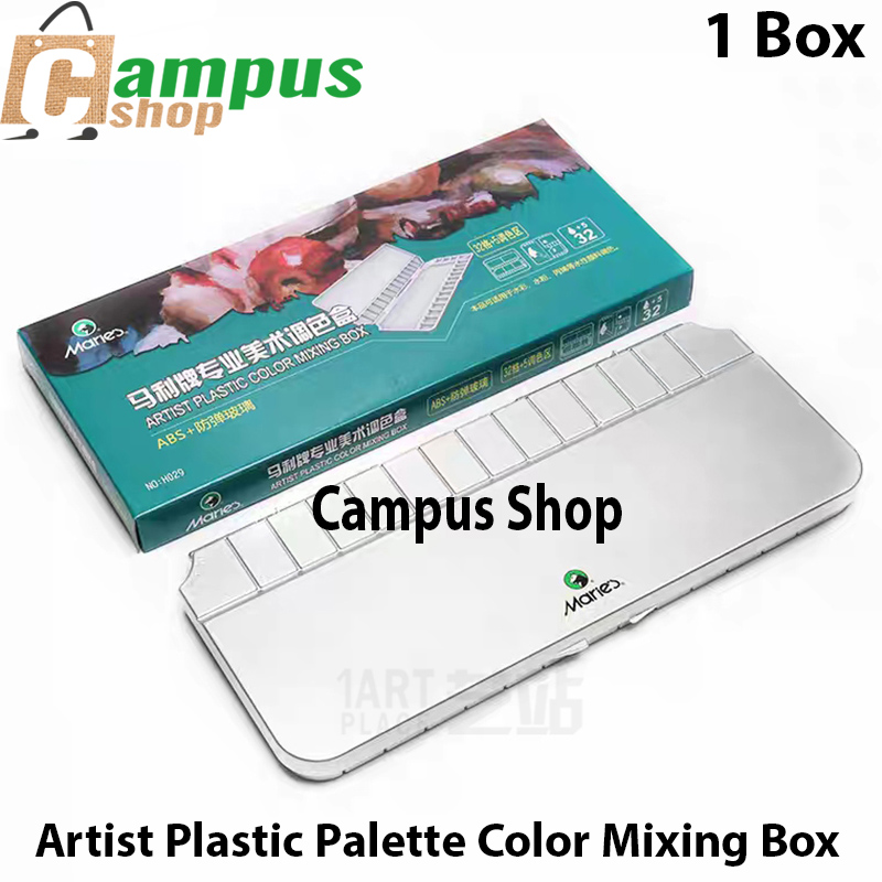 Artist Plastic Palette Color Mixing Box 32+5 Well / Air Tight 2 Side ...