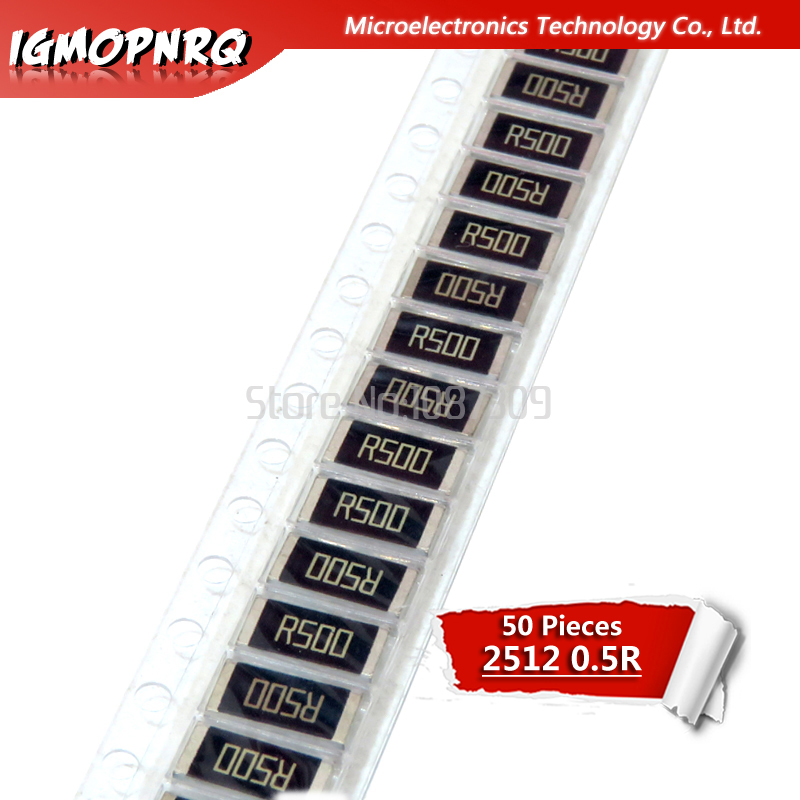 50PCS 2512 SMD Resistor 1W 5% 0.5R 0.5 ohm R500 | Daraz.com.bd
